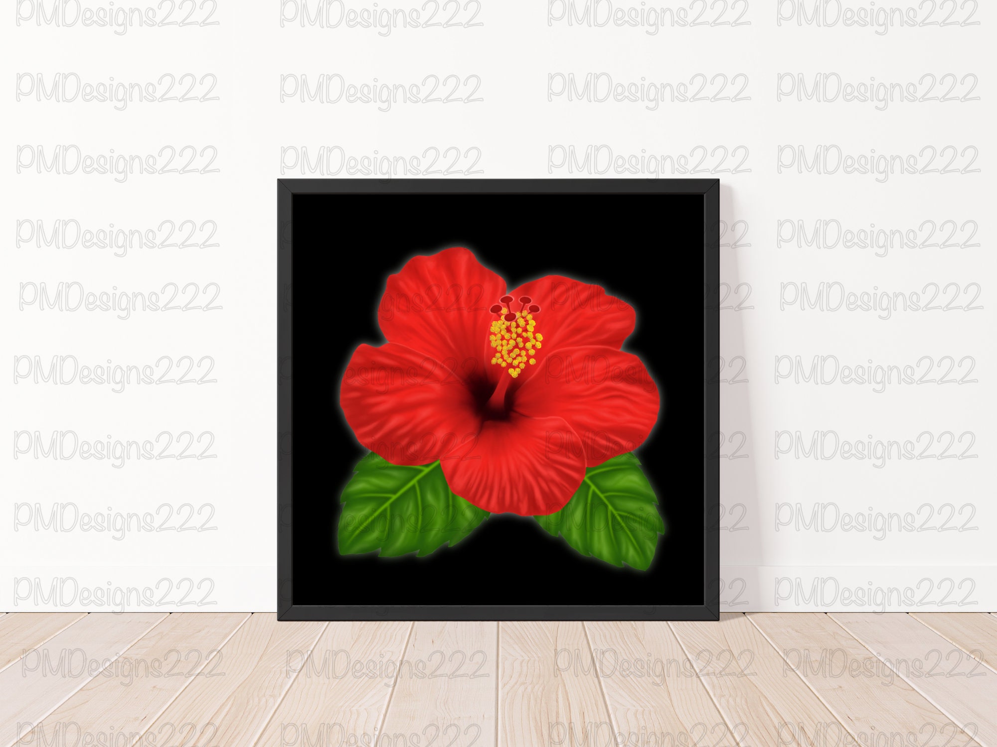 Red Hibiscus Flower Digital Printable, Hibiscus Flower Clipart, Red ...