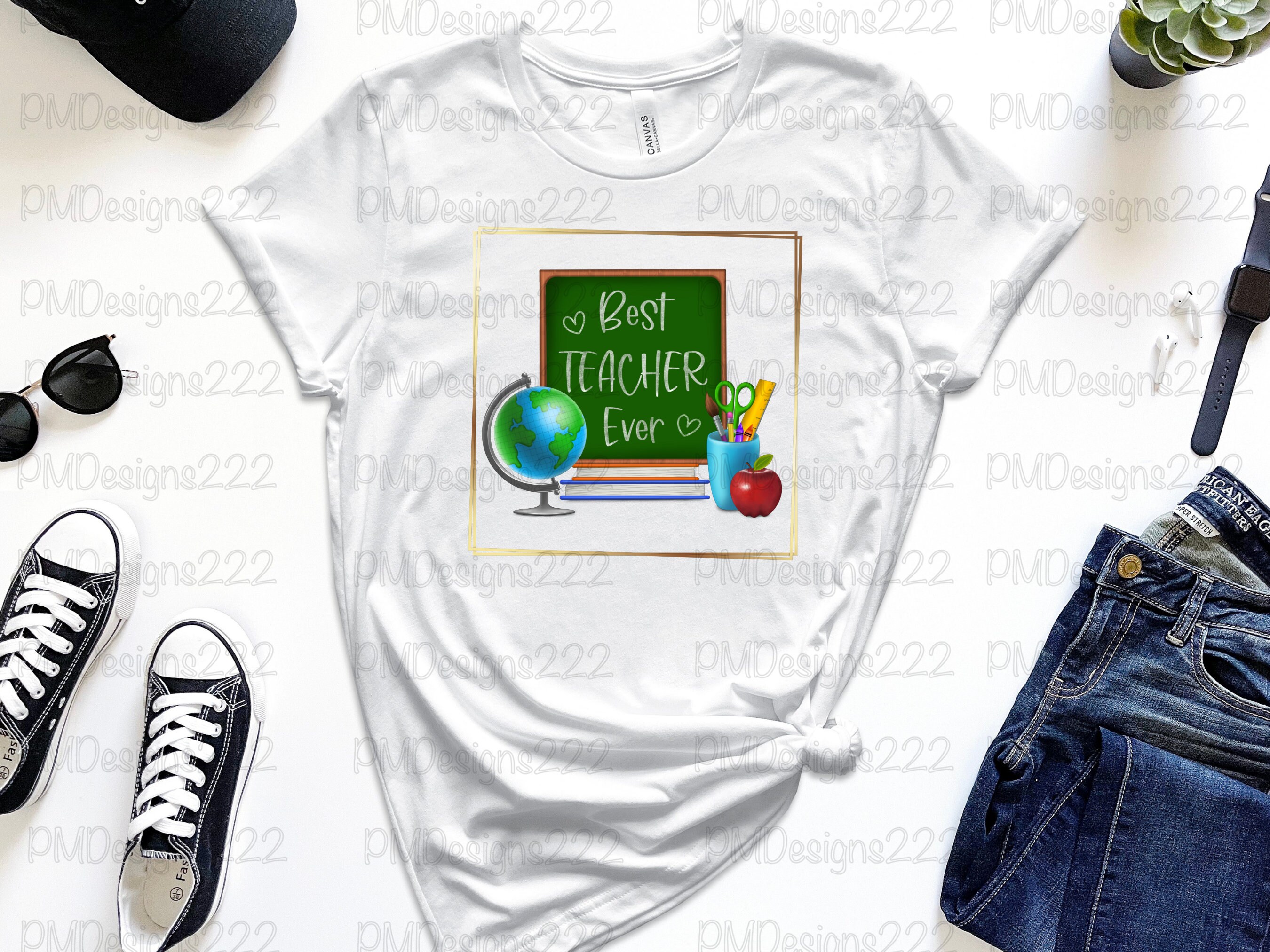 Best Teacher Ever Png for Teacher Gifts, Teacher Appreciation Png, Best ...