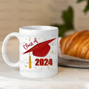 Red Class of 2024 Png, Senior 2024 Png, Graduation 2024 Sublimation ...