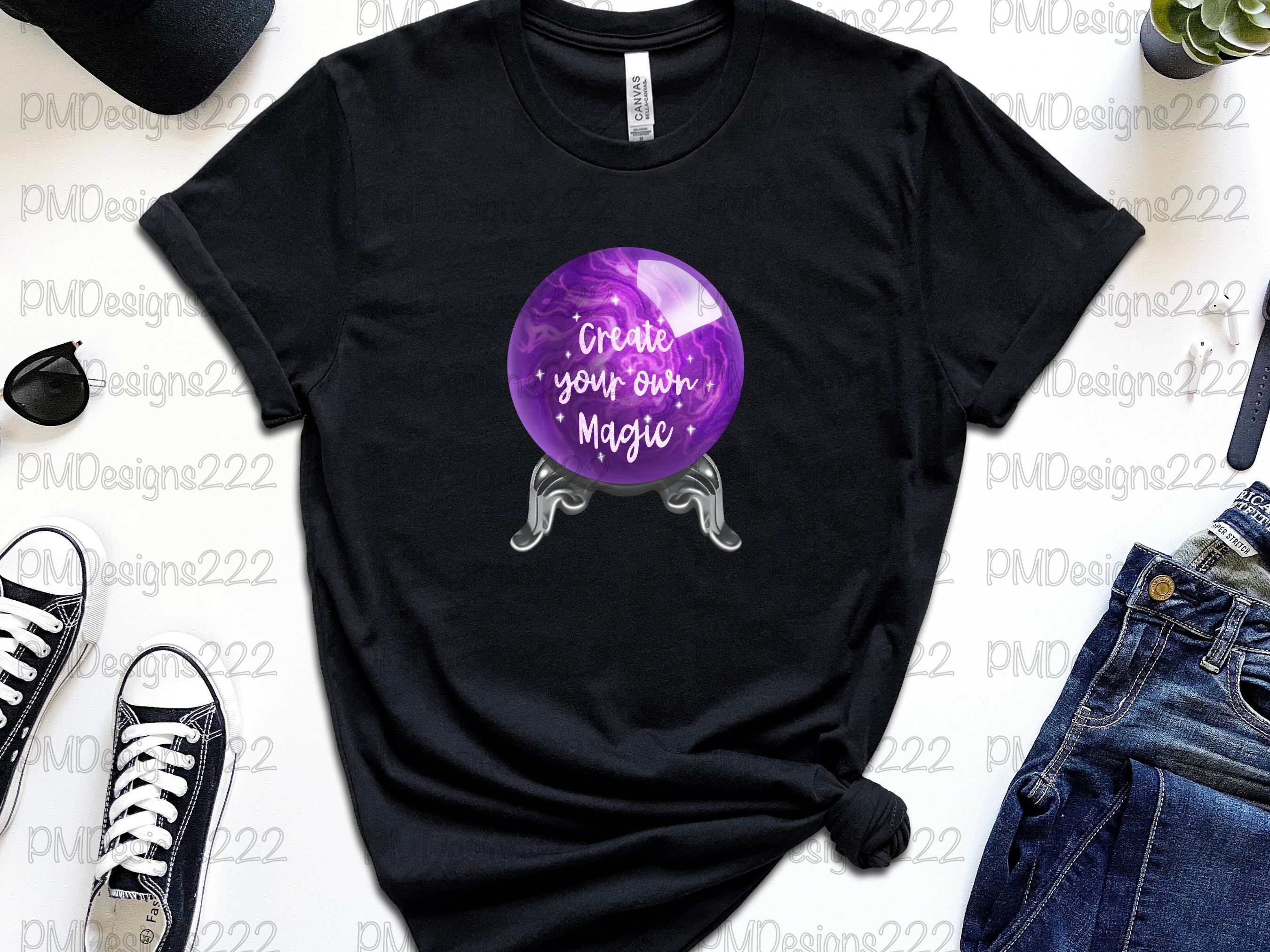 Create Your Own Magic Png, Crystal Ball Sublimation Graphics, Purple ...