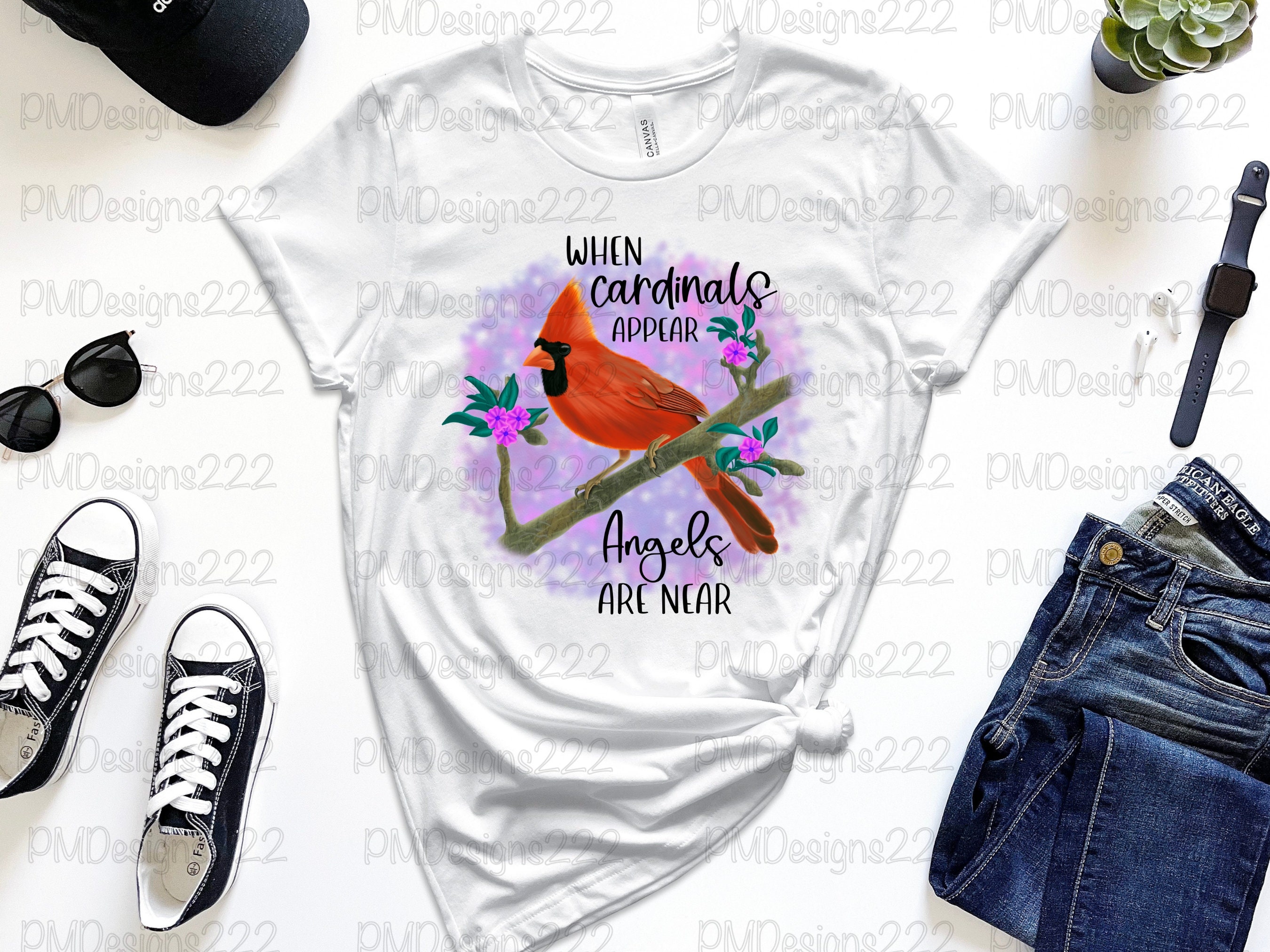 Red Cardinal Memorial Sublimation Graphic, Red Cardinal Png for DIY ...