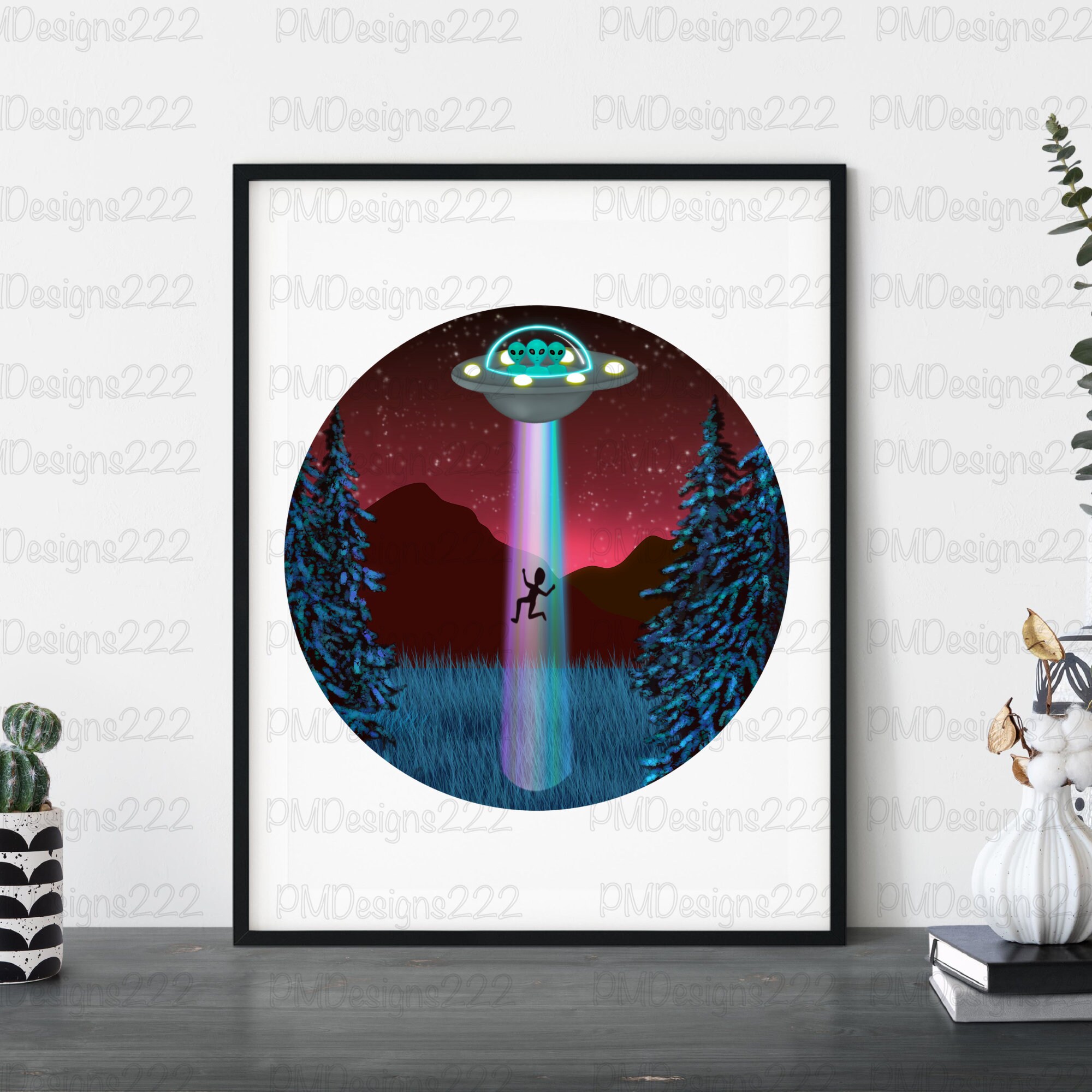 UFO Abduction, Alien Abduction - PNG, JPG - Printable Digital Download ...