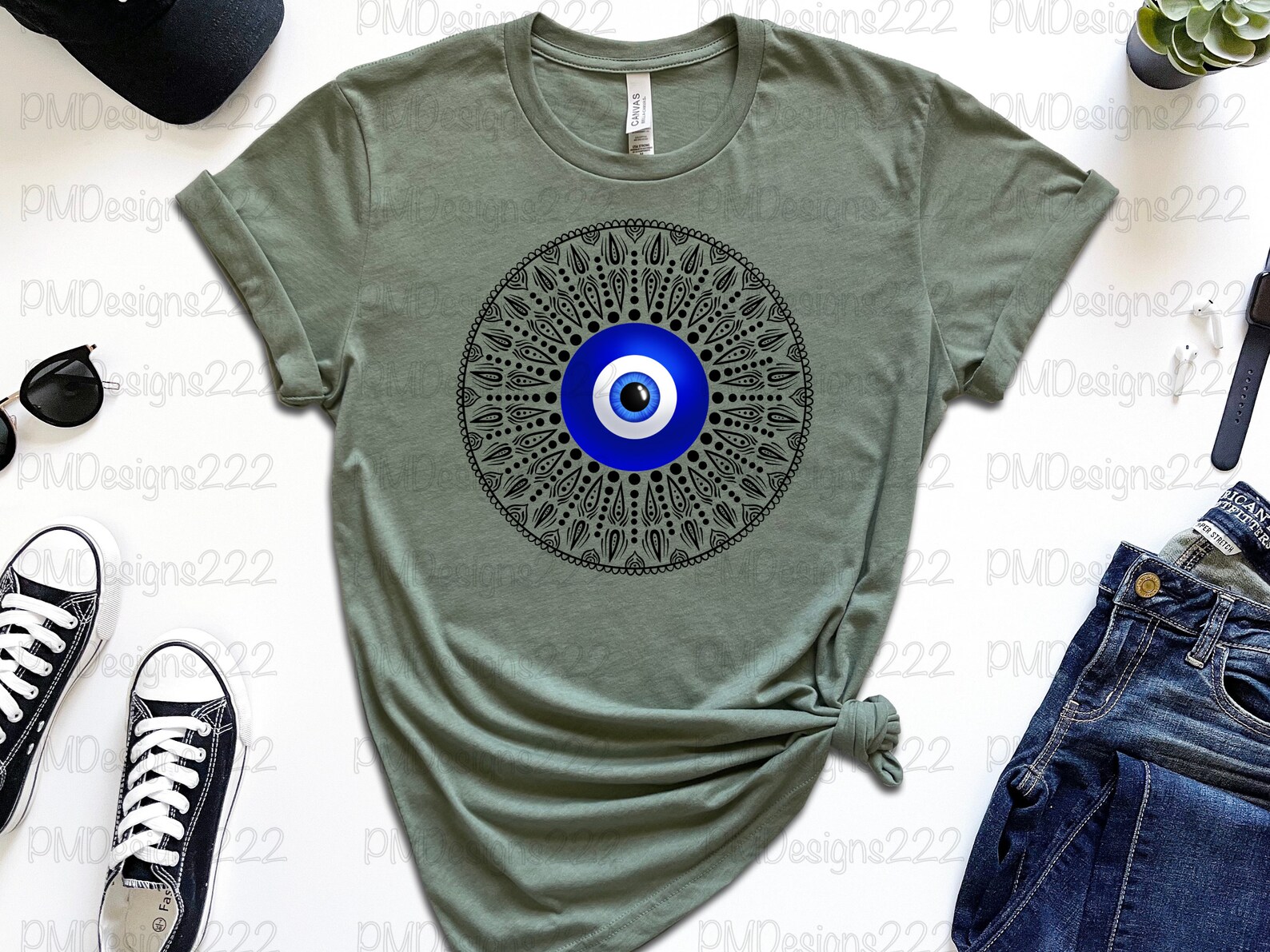 Black Evil Eye Mandala Png, Evil Eye Wall Art, Empath Protection ...