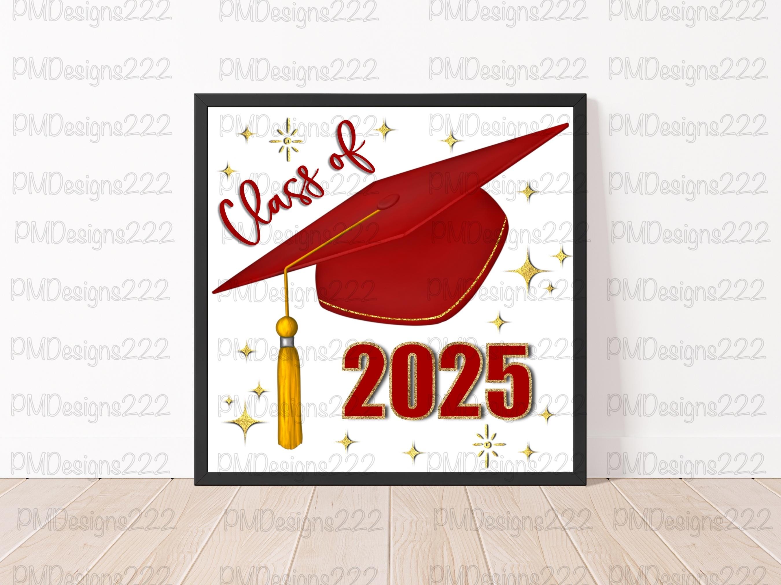 Red Class of 2025 Png, Senior 2025 Png, Graduation 2025 Sublimation ...