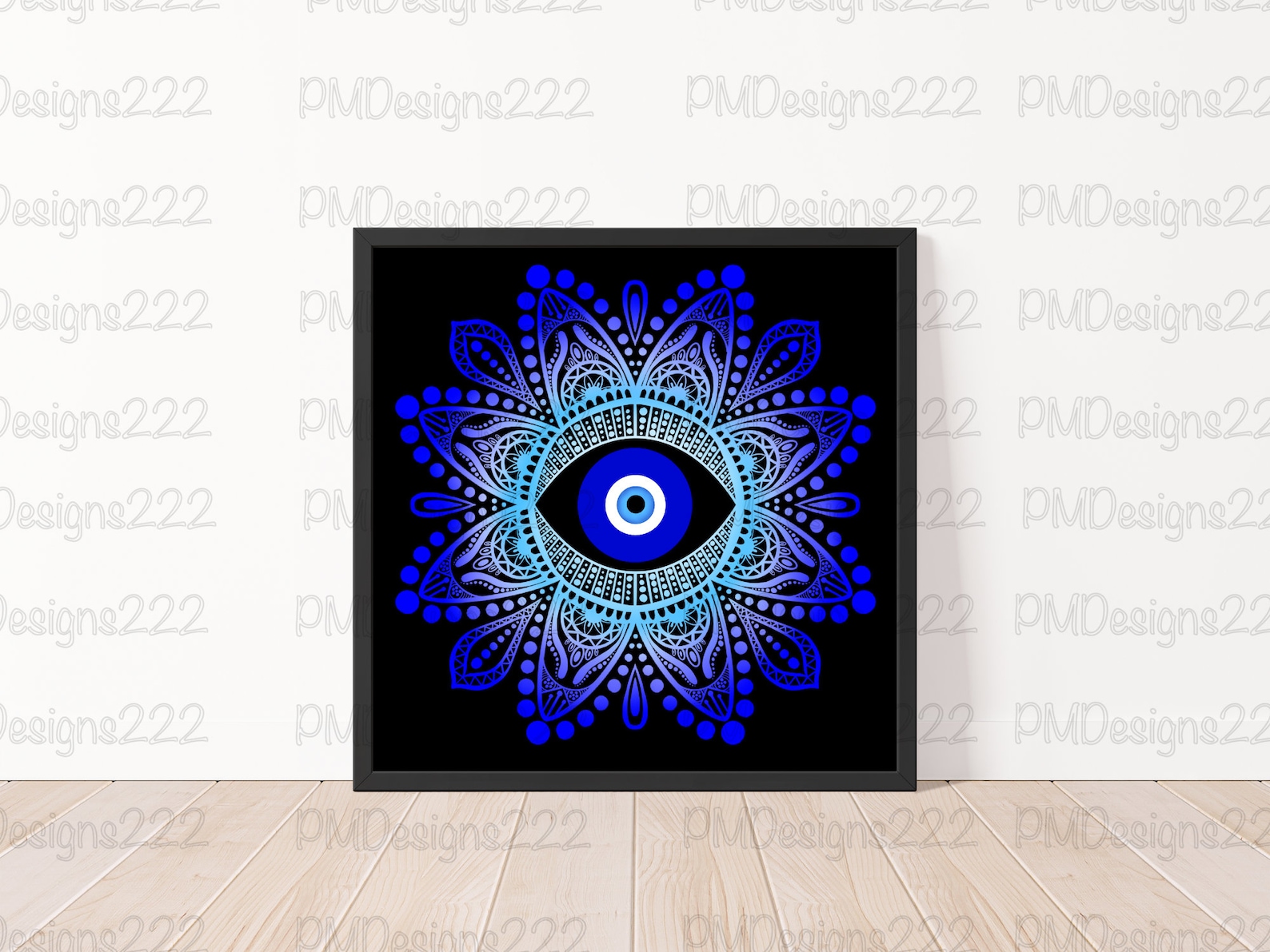 Evil Eye Mandala, Evil Eye Wall Art, Empath Protection, Mandala Art ...