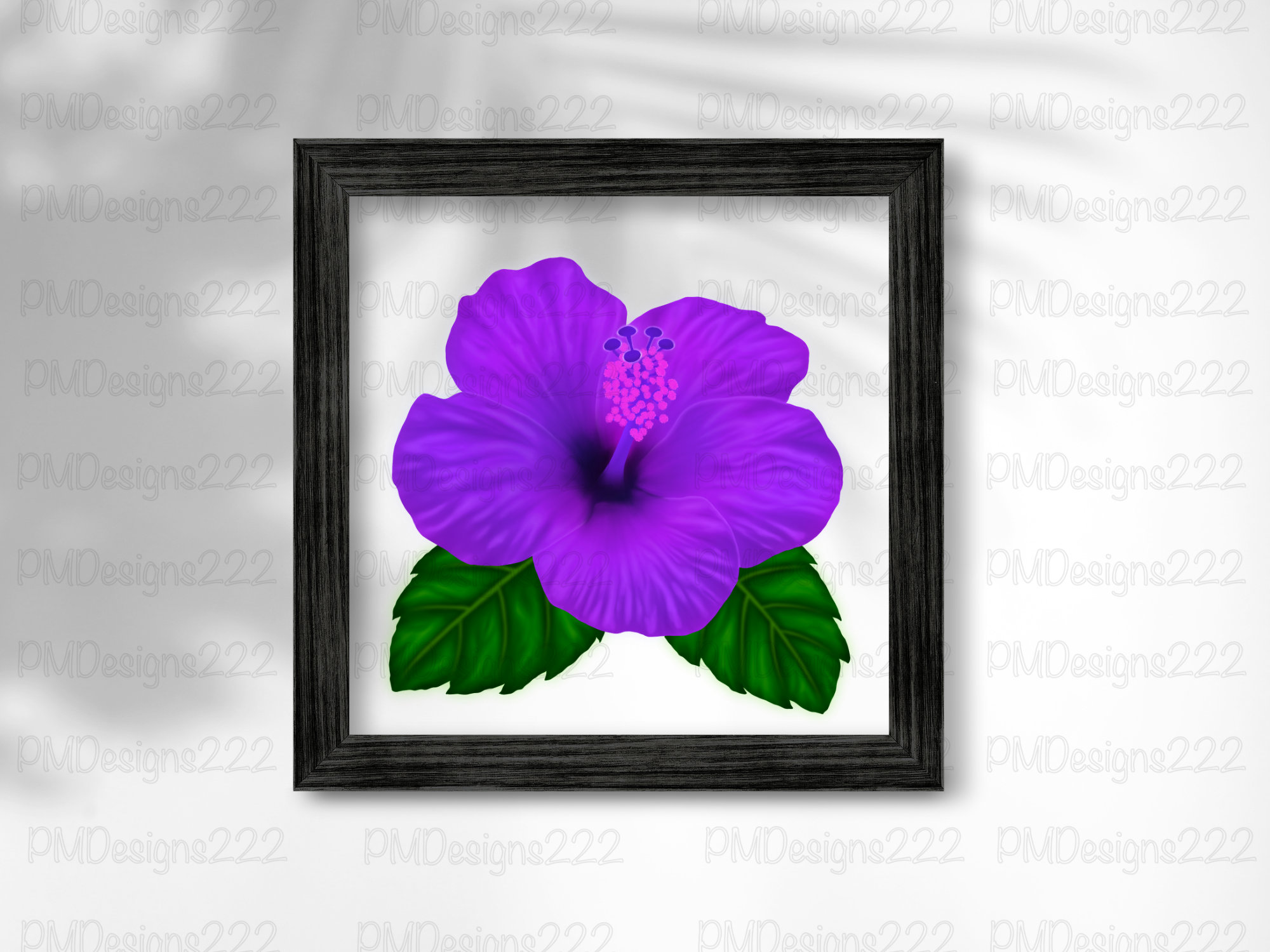 Purple Hibiscus Flower Digital Printable, Hibiscus Flower Clipart ...