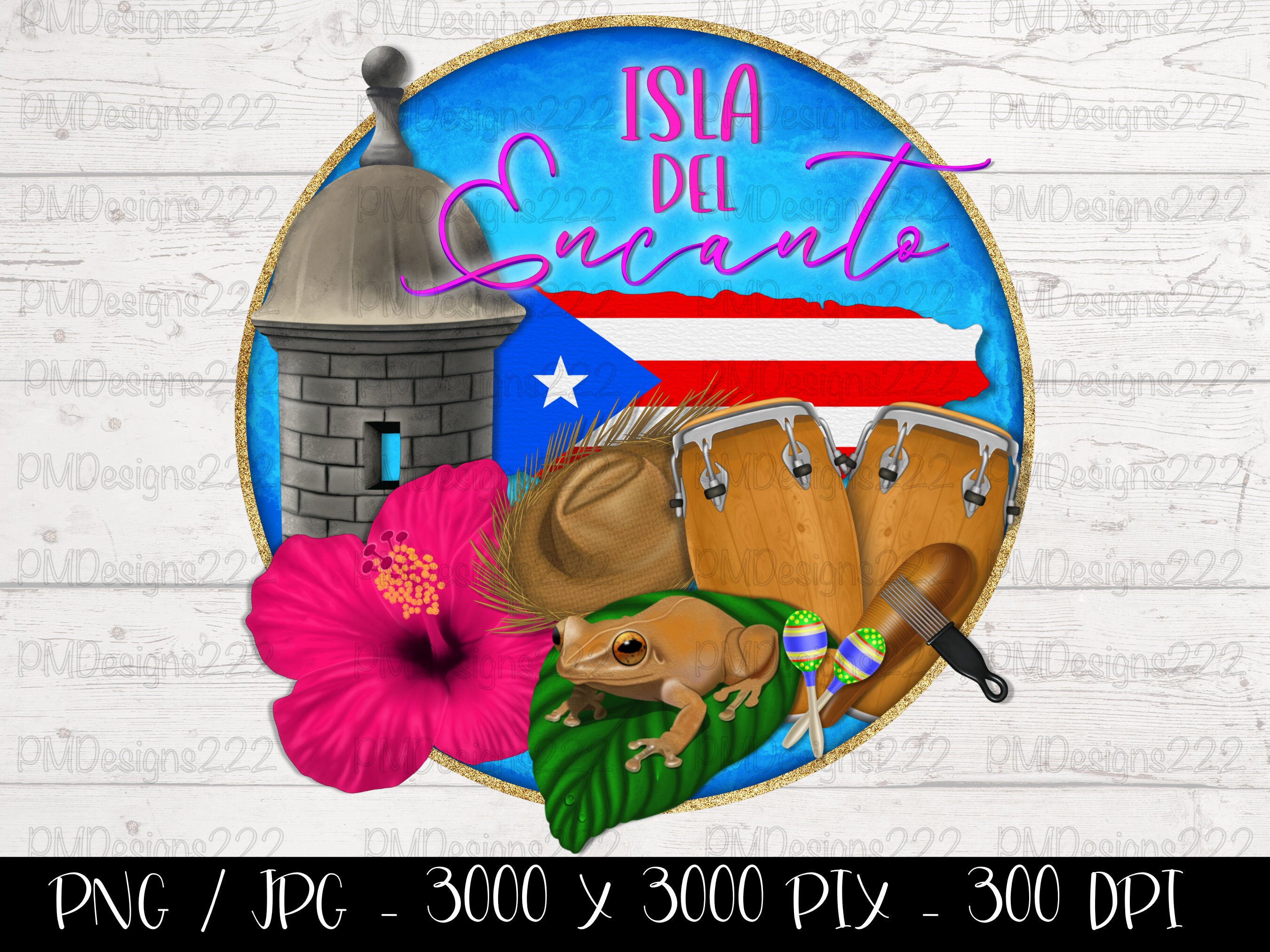 Puerto Rico Png Design for Sublimation, Puerto Rico Wall Art, Isla Del ...