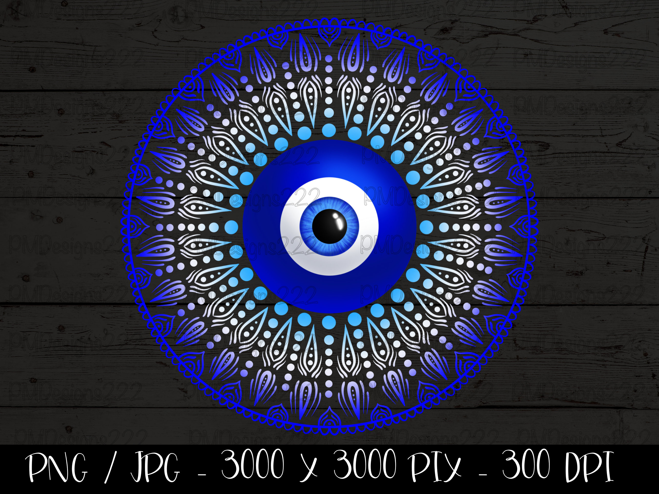Evil Eye Mandala Png, Evil Eye Wall Art, Empath Protection, Mandala ...