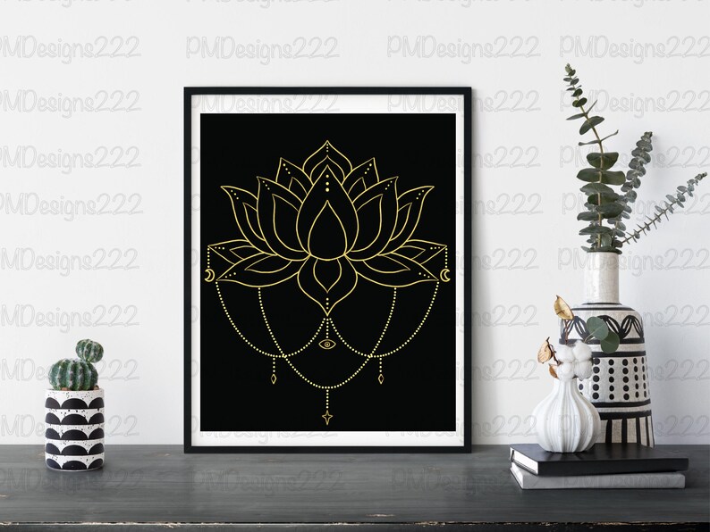 Gold Lotus Flower Png, Minimalist Lotus Png, Lotus Png, Lotus Flower ...