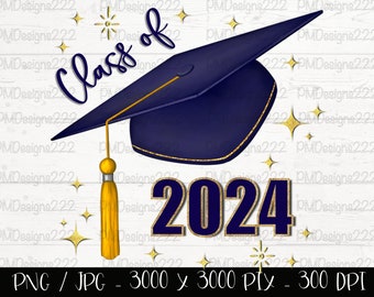 Red Class of 2024 Png, Senior 2024 Png, Graduation 2024 Sublimation ...