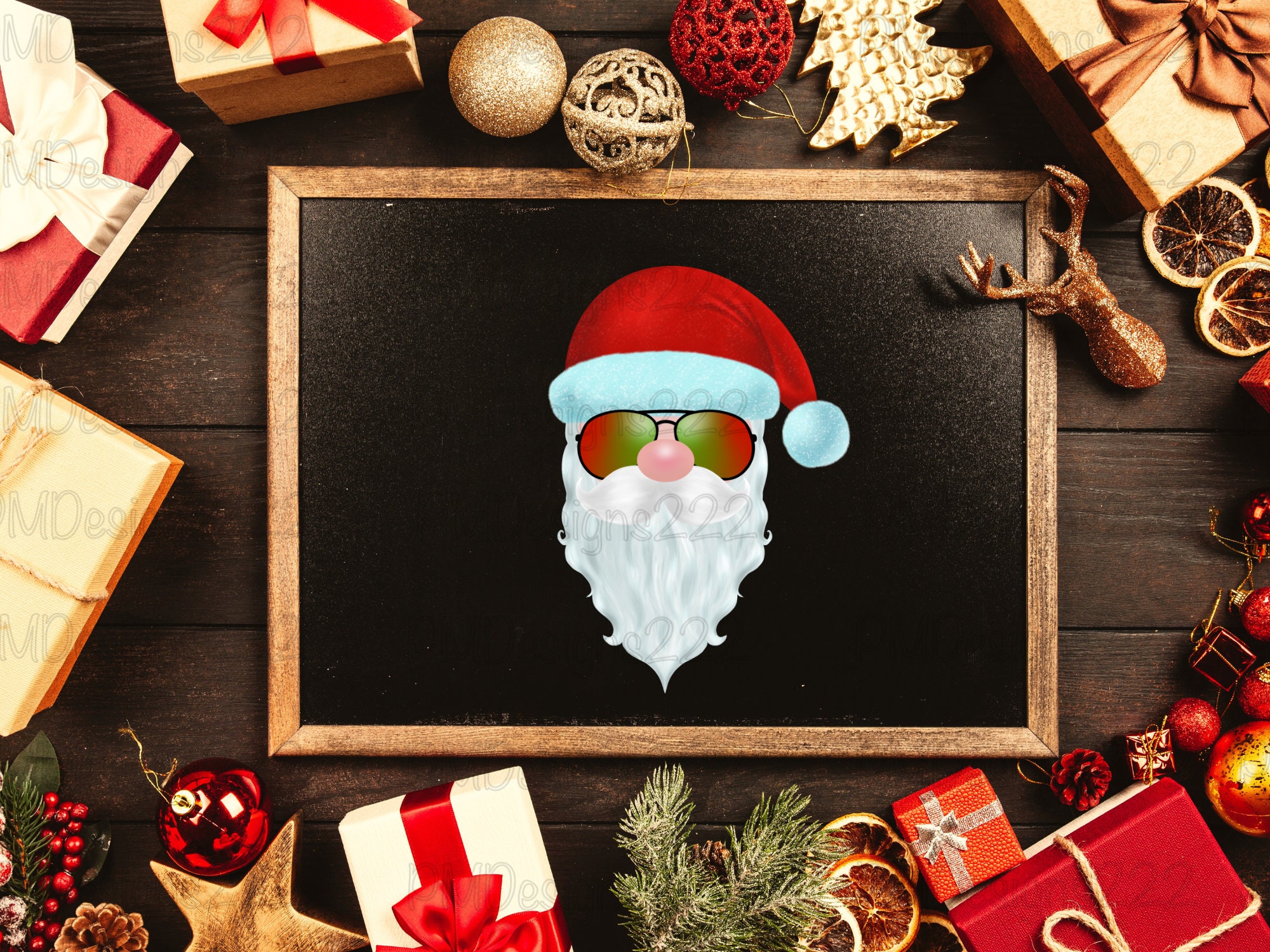 Santa Clipart Cool Santa Head Png Santa Claus Clipart Santa - Etsy