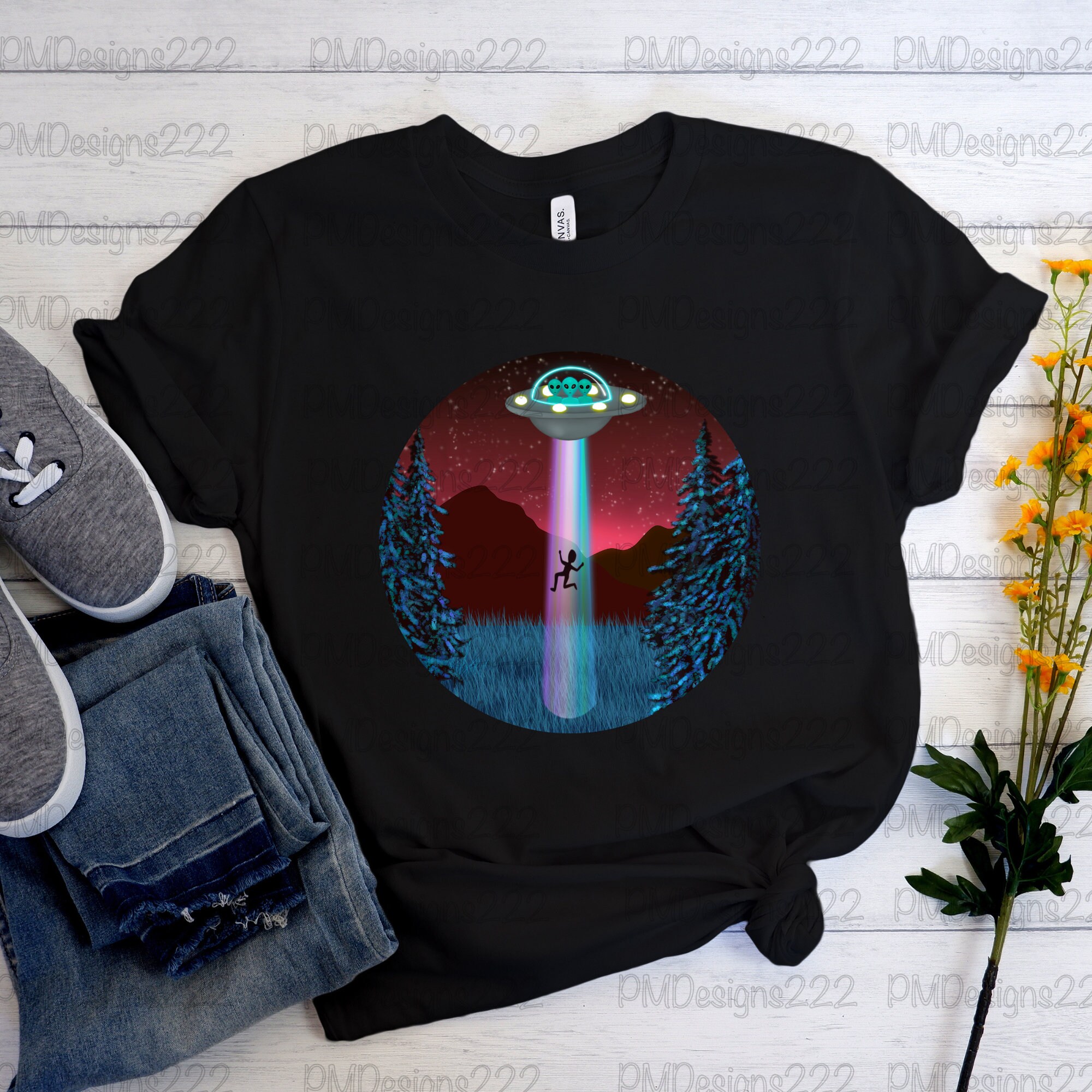 UFO Abduction, Alien Abduction - PNG, JPG - Printable Digital Download ...