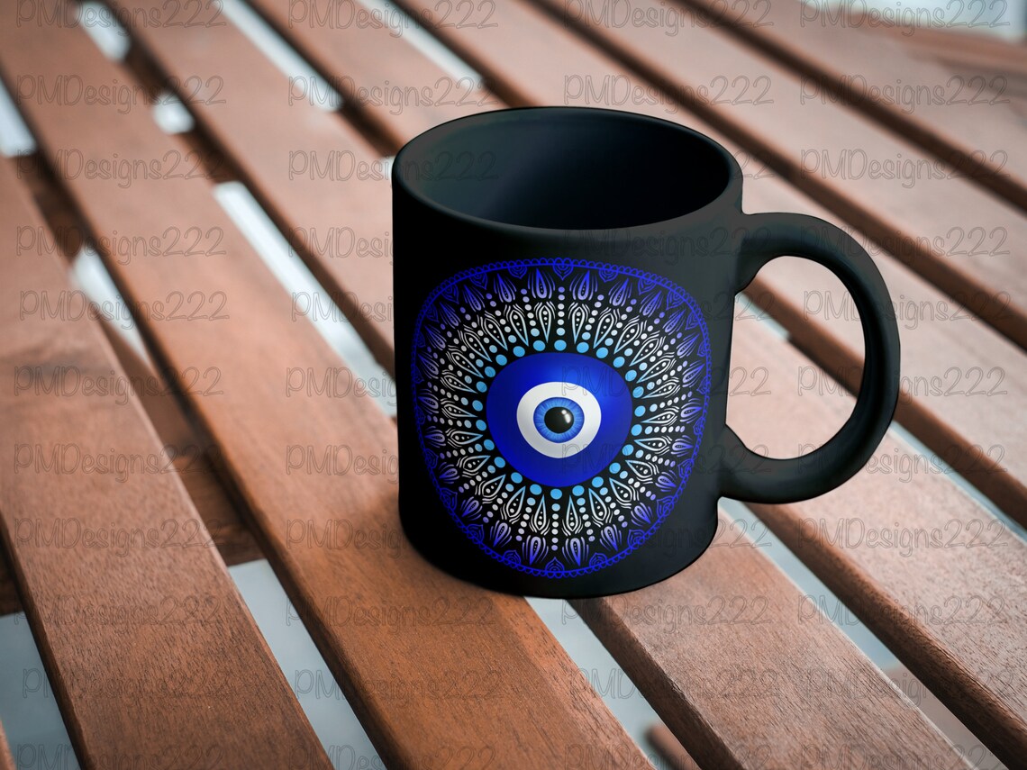 Evil Eye Mandala Png, Evil Eye Wall Art, Empath Protection, Mandala ...