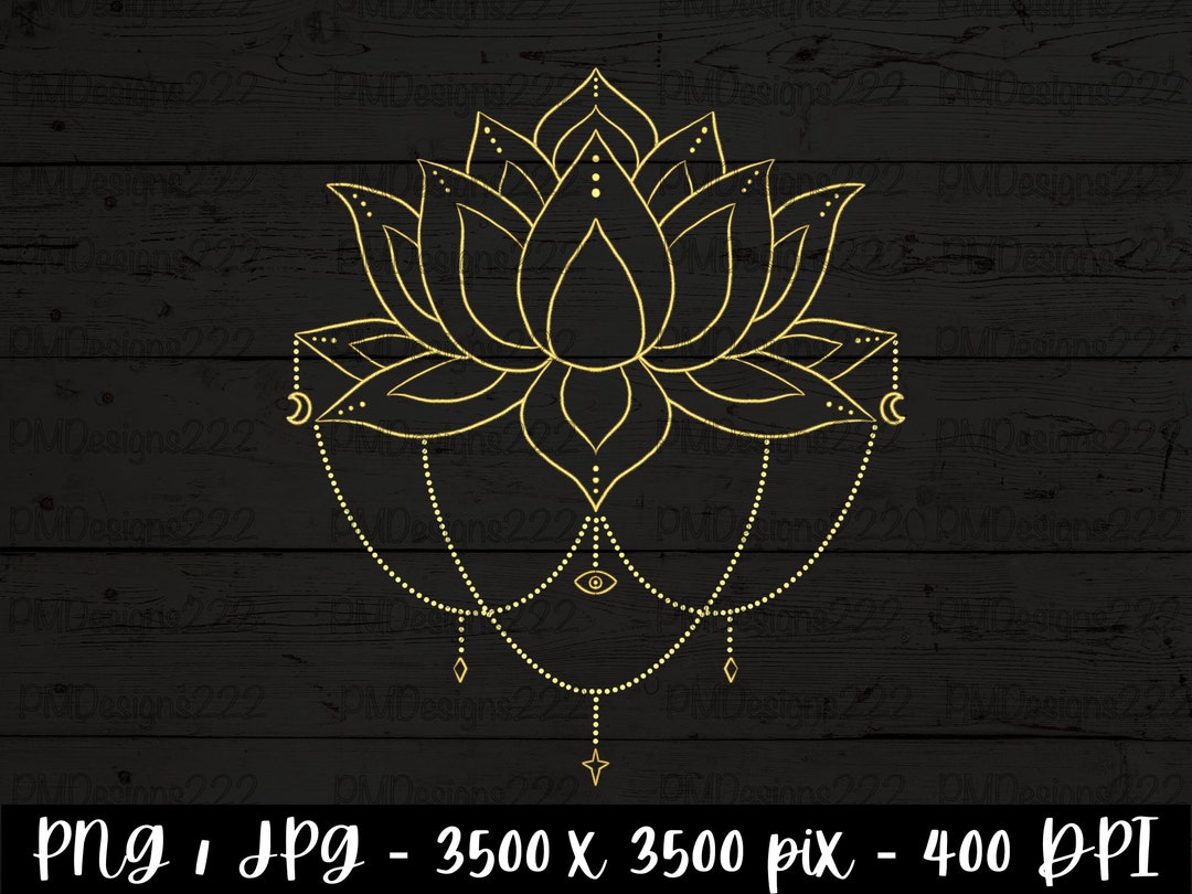 Gold Lotus Flower Png, Minimalist Lotus Png, Lotus Png, Lotus Flower ...