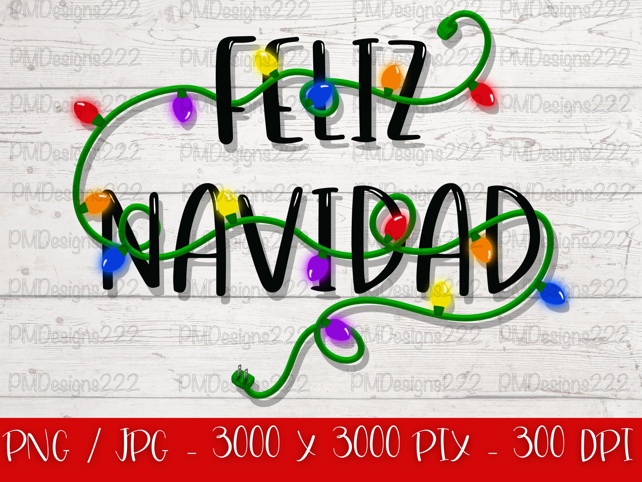 Feliz Navidad Png, Christmas Lights Png, Navidad Png for Gift ...