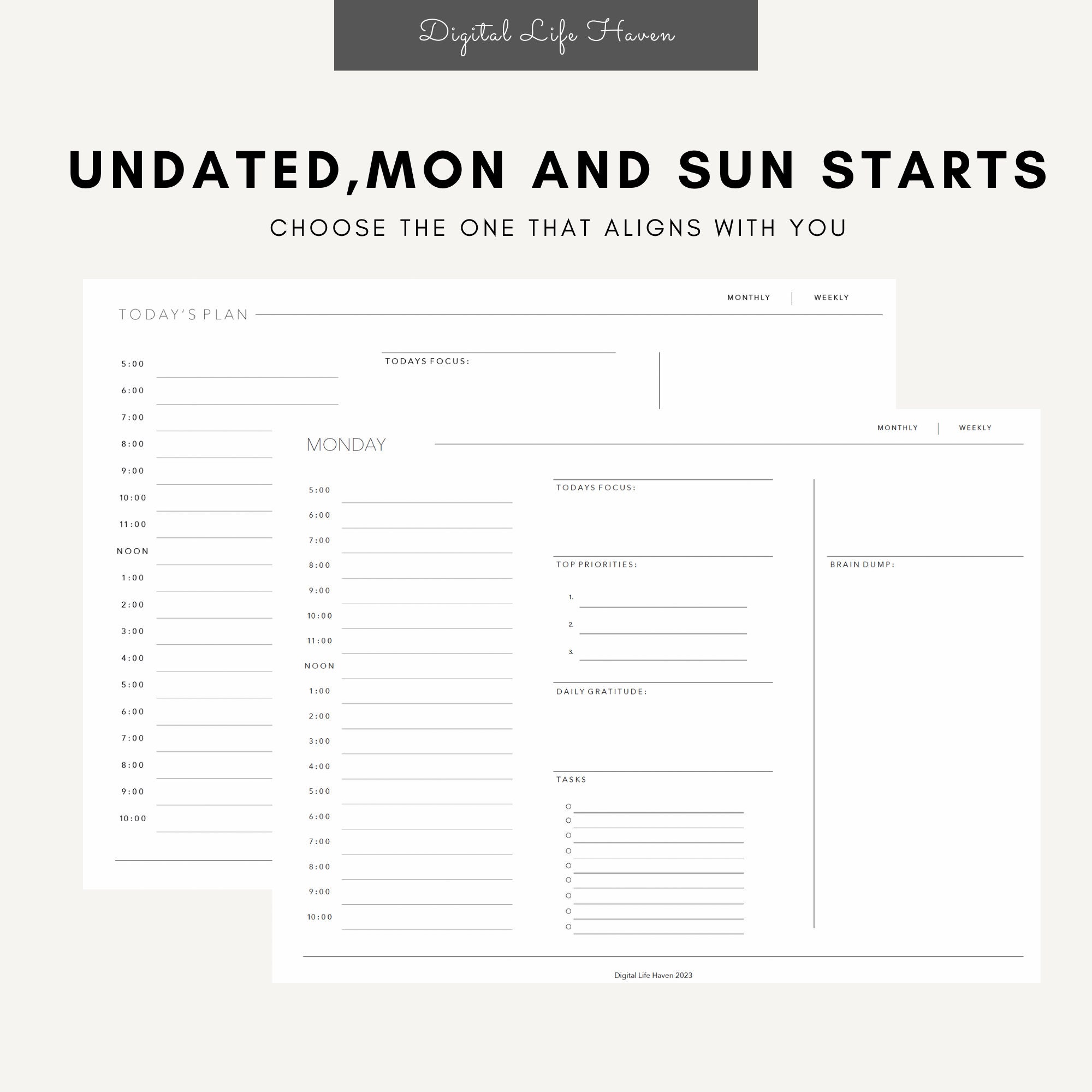 Digital Planner Bundle Printable Planner Bundle - Etsy