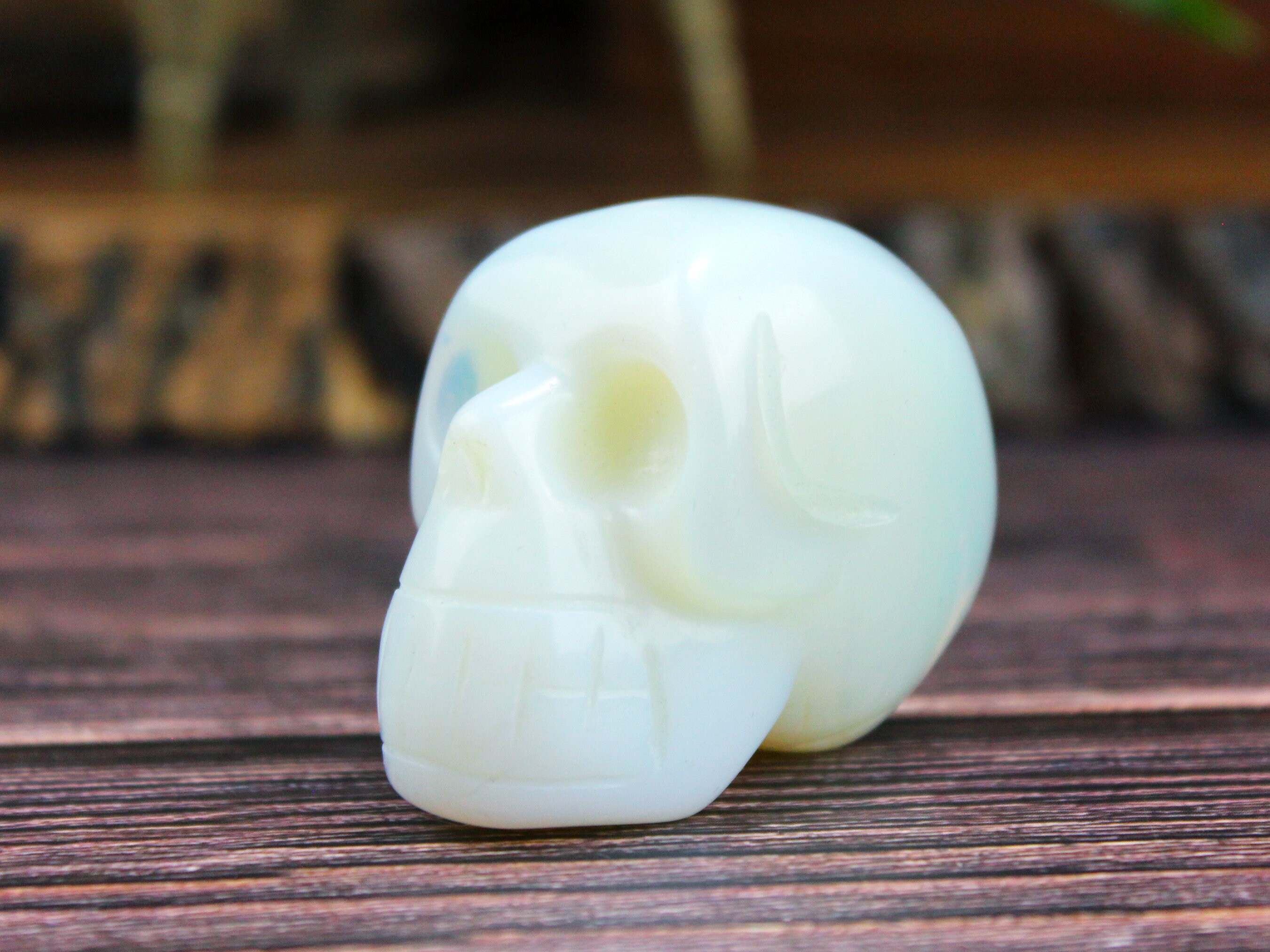Opalite Crystal Skull Carving 1.5 Inch Crystal Skull Small Skull ...