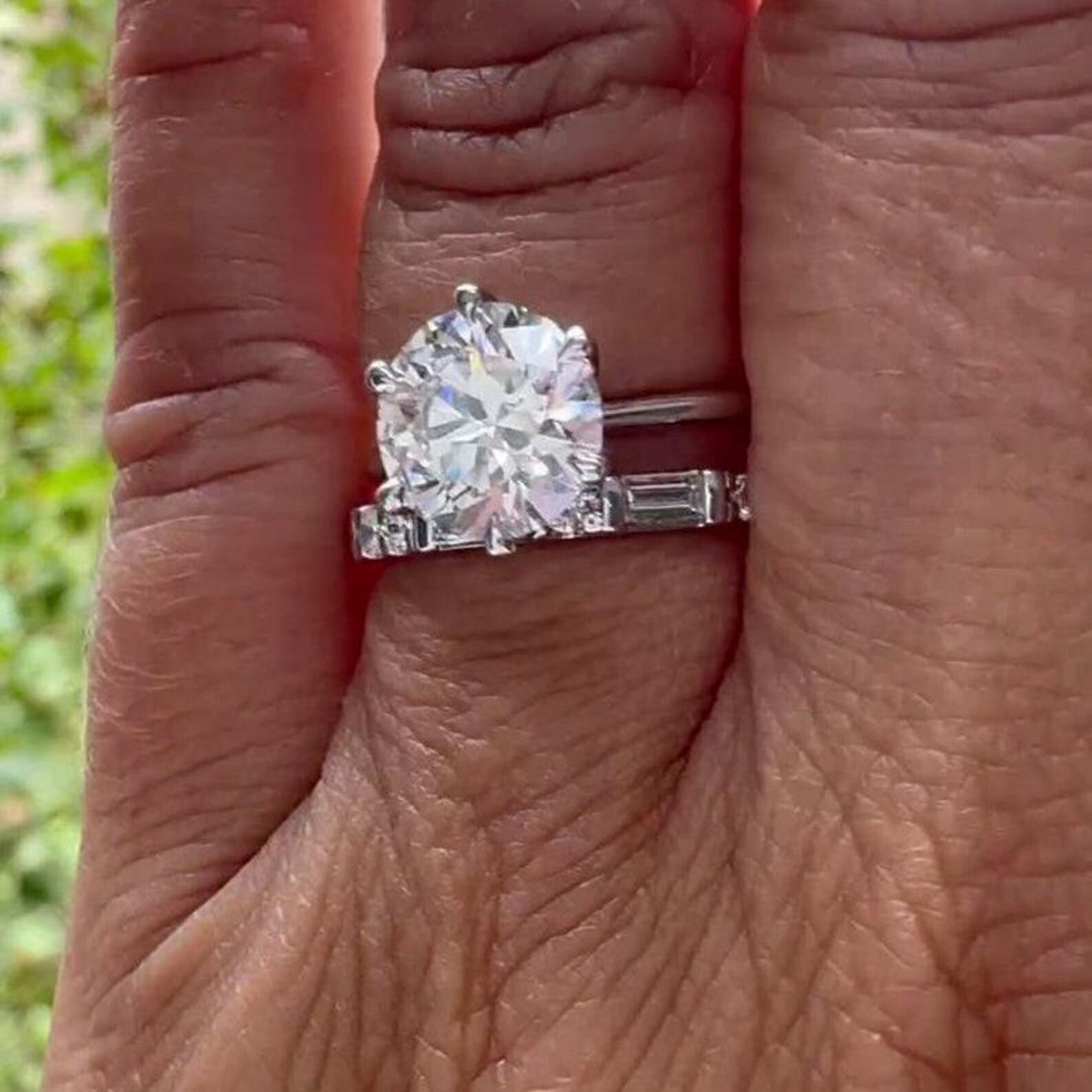 Anillo de compromiso solitario de moissanita de 6 puntas con corte ...