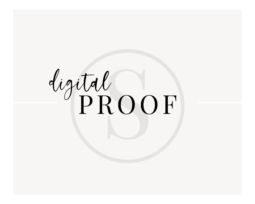 Digital Proof Add a Digital Proof of Your Order 1-2 Names - Etsy