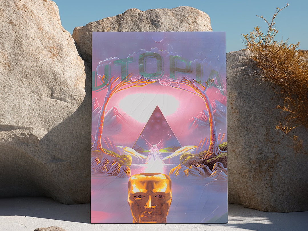 Vintage Techno Music Poster, A New Dimension, DJ Zu, 90s Wall Art ...