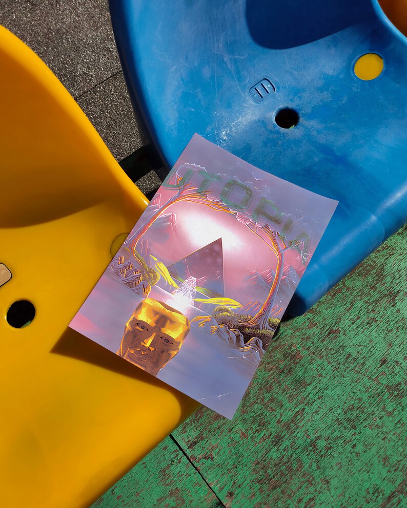 Vintage Techno Music Poster, A New Dimension, DJ Zu, 90s Wall Art ...