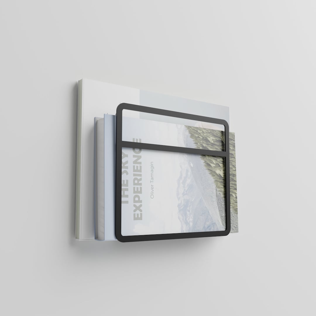 Modern Mini Magazine Holder , Wall Mounted Magazine Display Rack ...
