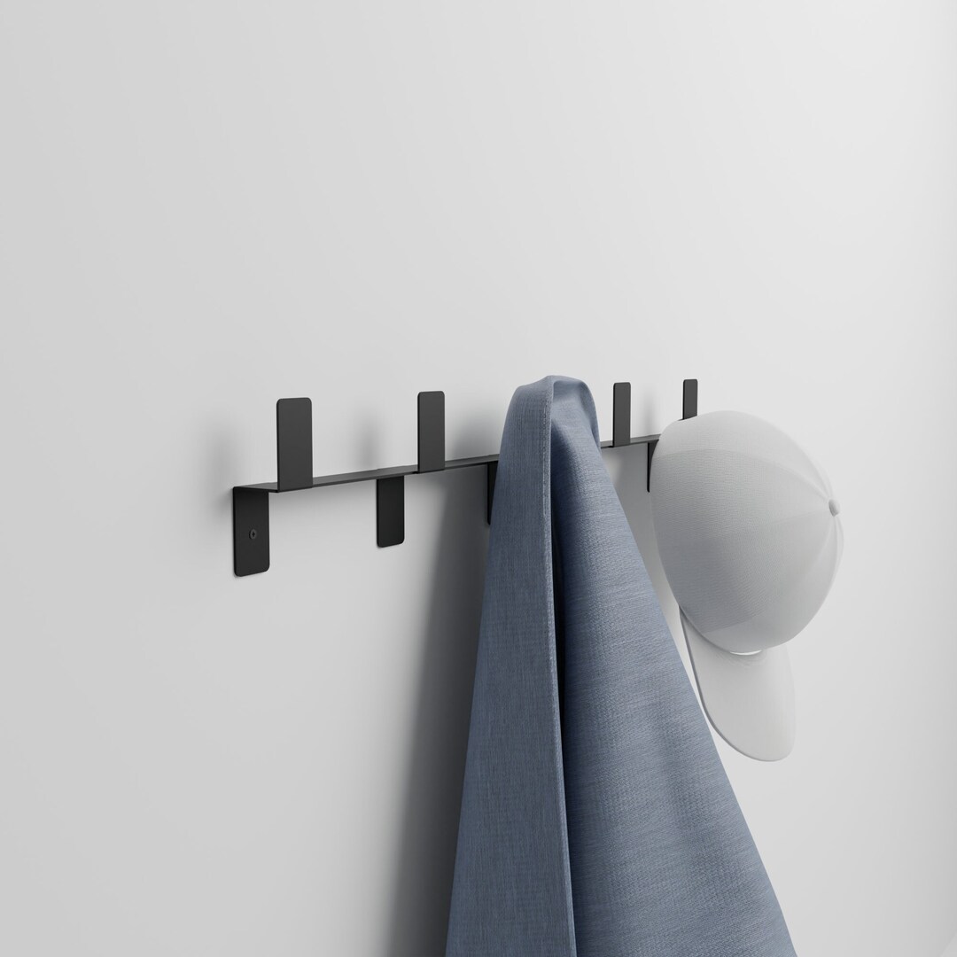 An der Wand befestigte Metallgarderobe, moderne Wandgarderobe ... An der Wand befestigte Metallgarderobe, moderne Wandgarderobe ...
