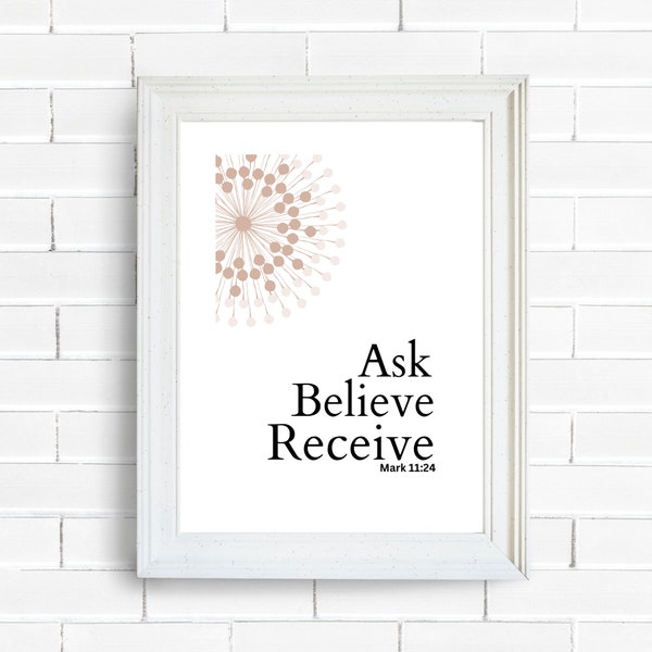 Ask Believe Receive - Etsy
