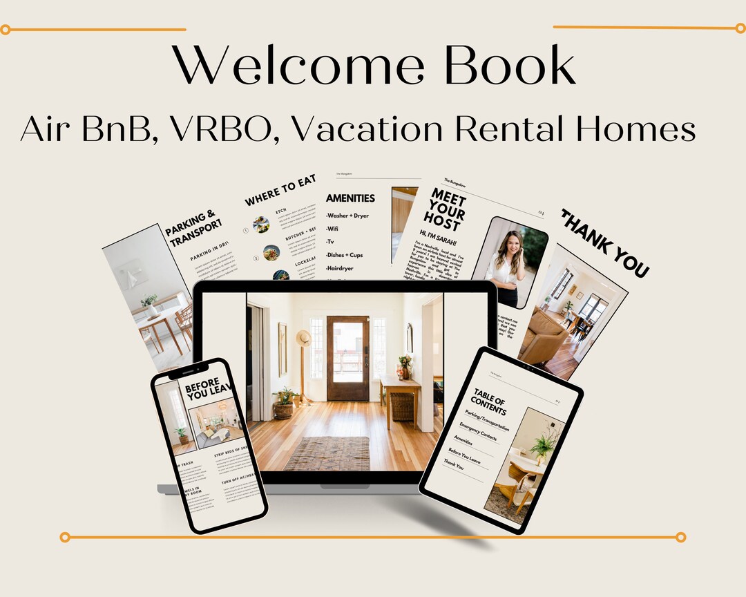 Air Bnb Welcome Book Template for Vacation Rentals VRBO Hosting Guide ...