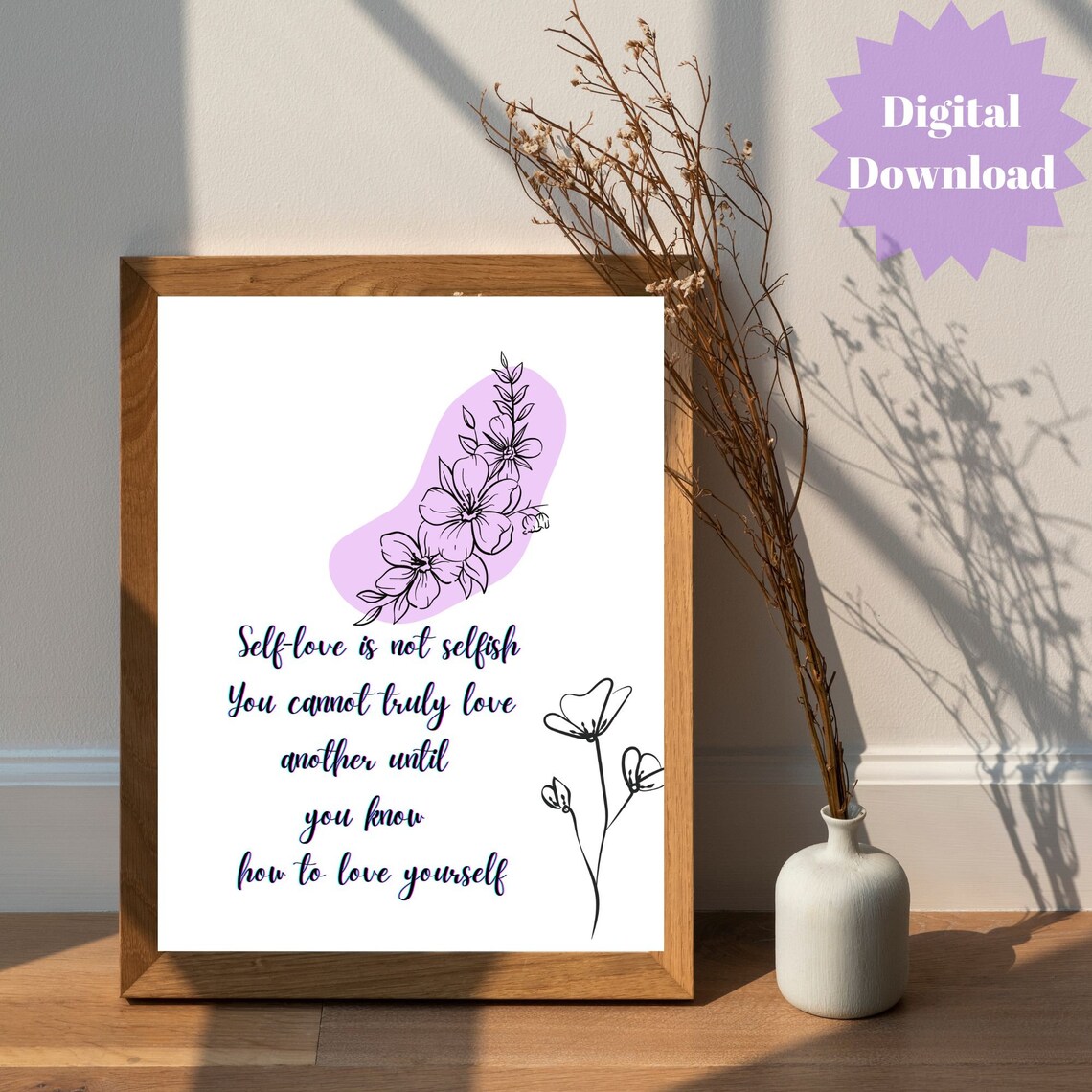 PRINTABLE Self Love Affirmation, Self Love Wall Print, Self-love Print ...