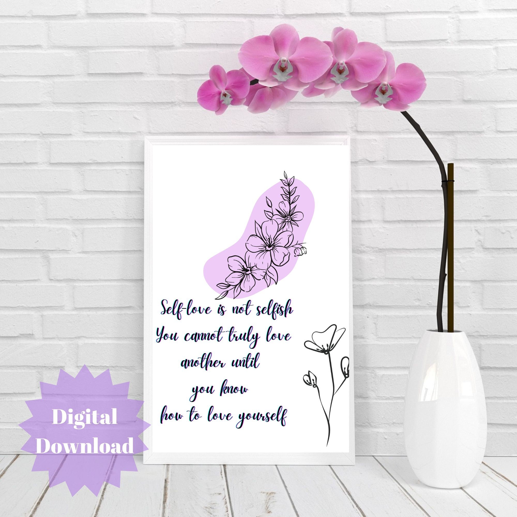 PRINTABLE Self Love Affirmation, Self Love Wall Print, Self-love Print ...