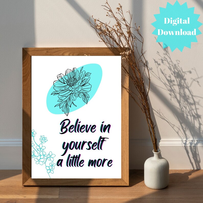 PRINTABLE Believe in Yourself Affirmation Self Love Wall - Etsy
