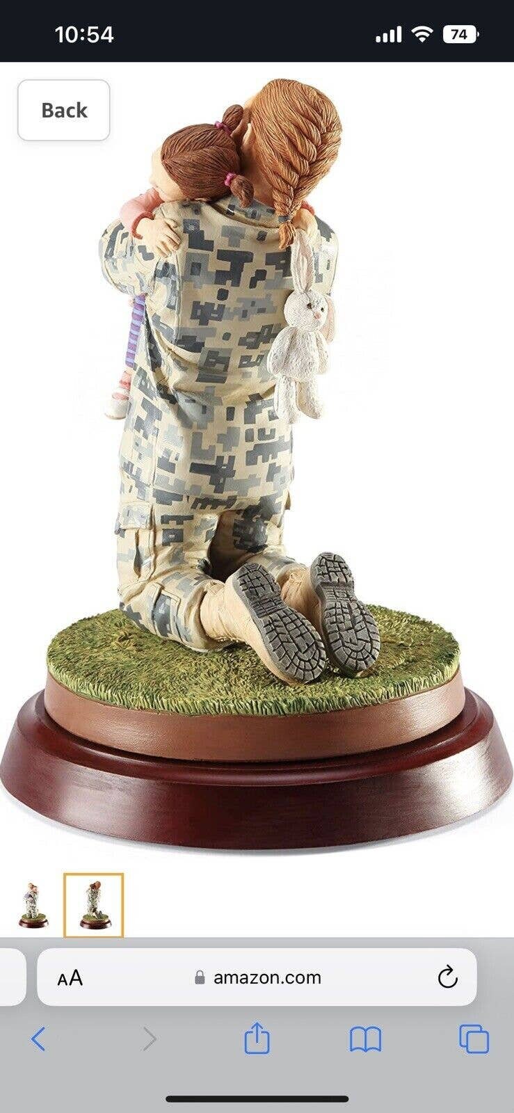 LENOX THOMAS Blackshear Home at Last IN Ivory Soldier W/daughter Figure ...