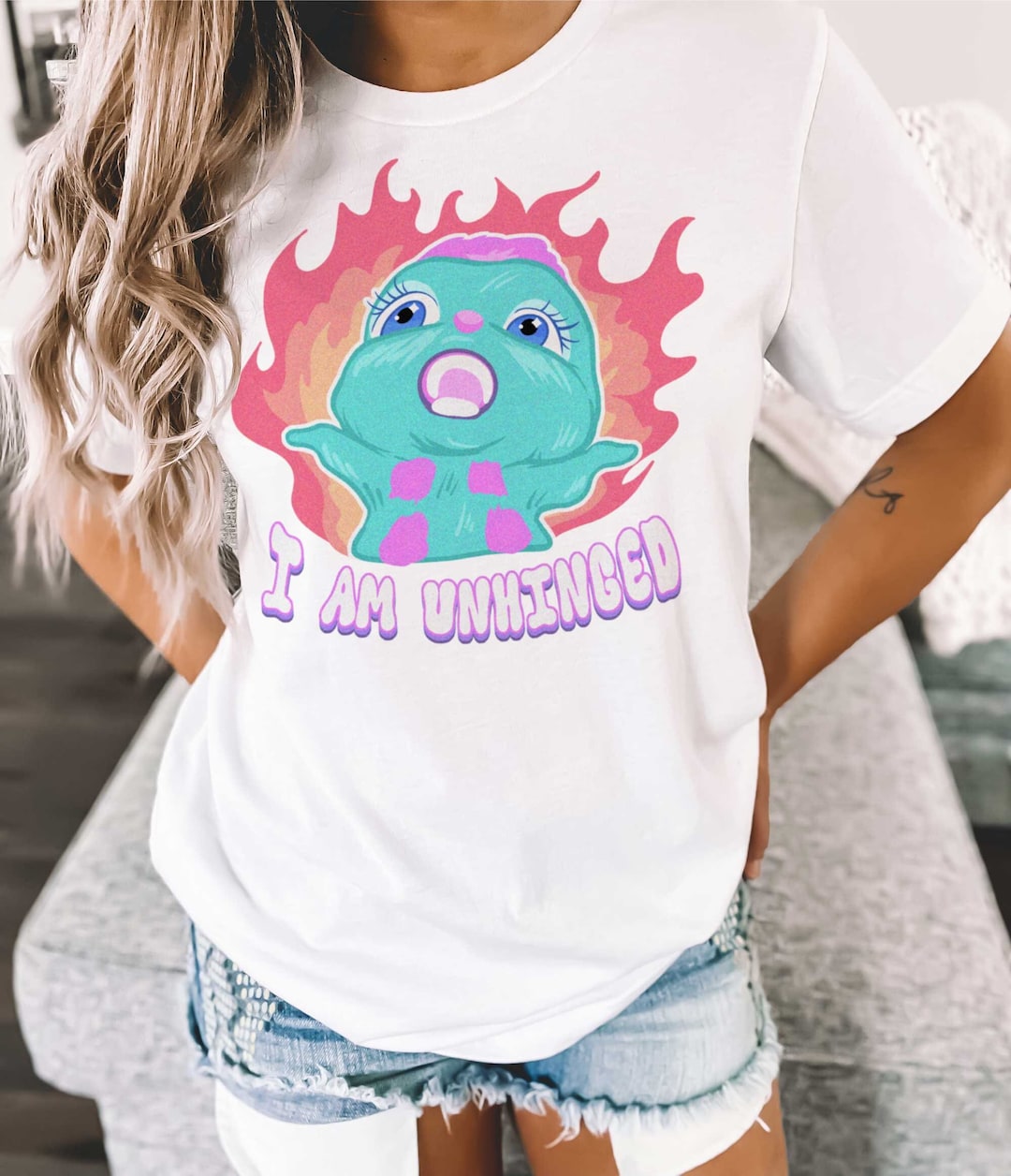 I AM UNHINGED Bibble Meme T-shirt | Fairytopia Bibble Flames Meme ...