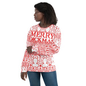 Merry Dickmas Ugly Christmas Sweater | All Over Printed Ugly Christmas ...