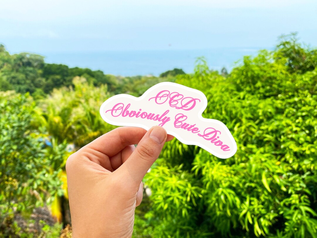 OCD Obviously Cute Diva Sticker, Funny Mental Health Sticker, Obsessive ...