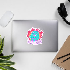 I AM UNHINGED Bibble Meme Sticker Fairytopia Bibble Flames - Etsy