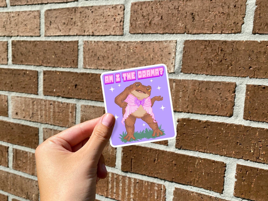Am I the Drama? Toad Sticker | 2000s Fairycore Toad Sticker | Y2K Toad ...