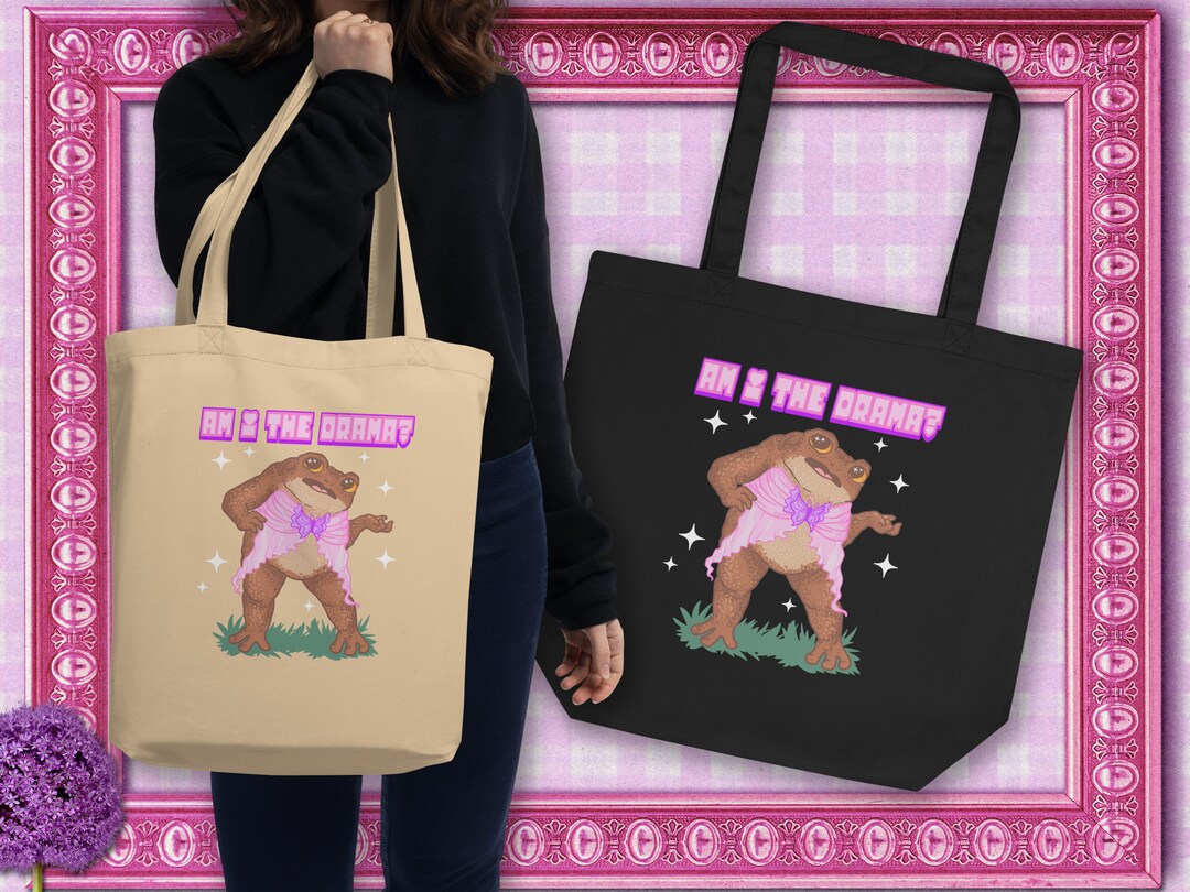 Am I the Drama Toad Tote Bag 2000s Fairycore Toad Y2K Aesthetic Toad ...
