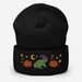 Frog Witch Embroidered Cuffed Beanie | Frog Embroidered Beanie | Frog ...