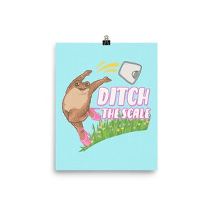 Ditch the Scale Frog Print | Anti Diet Culture Body Positivity Toad Art ...