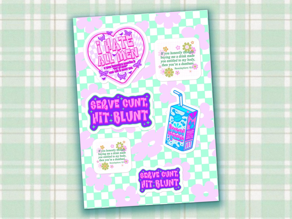 Anti Misogyny Meme Sticker Sheet Feminist Sticker Pack - Etsy