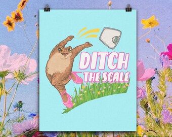 Ditch the Scale Frog Sticker Anti Diet Culture Body - Etsy