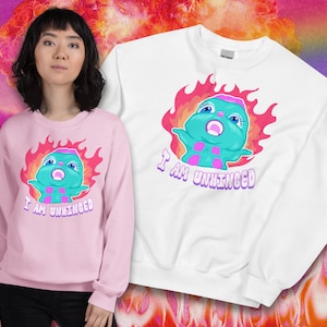 I AM UNHINGED Bibble Meme Crewneck | Fairytopia Bibble Flames Meme ...