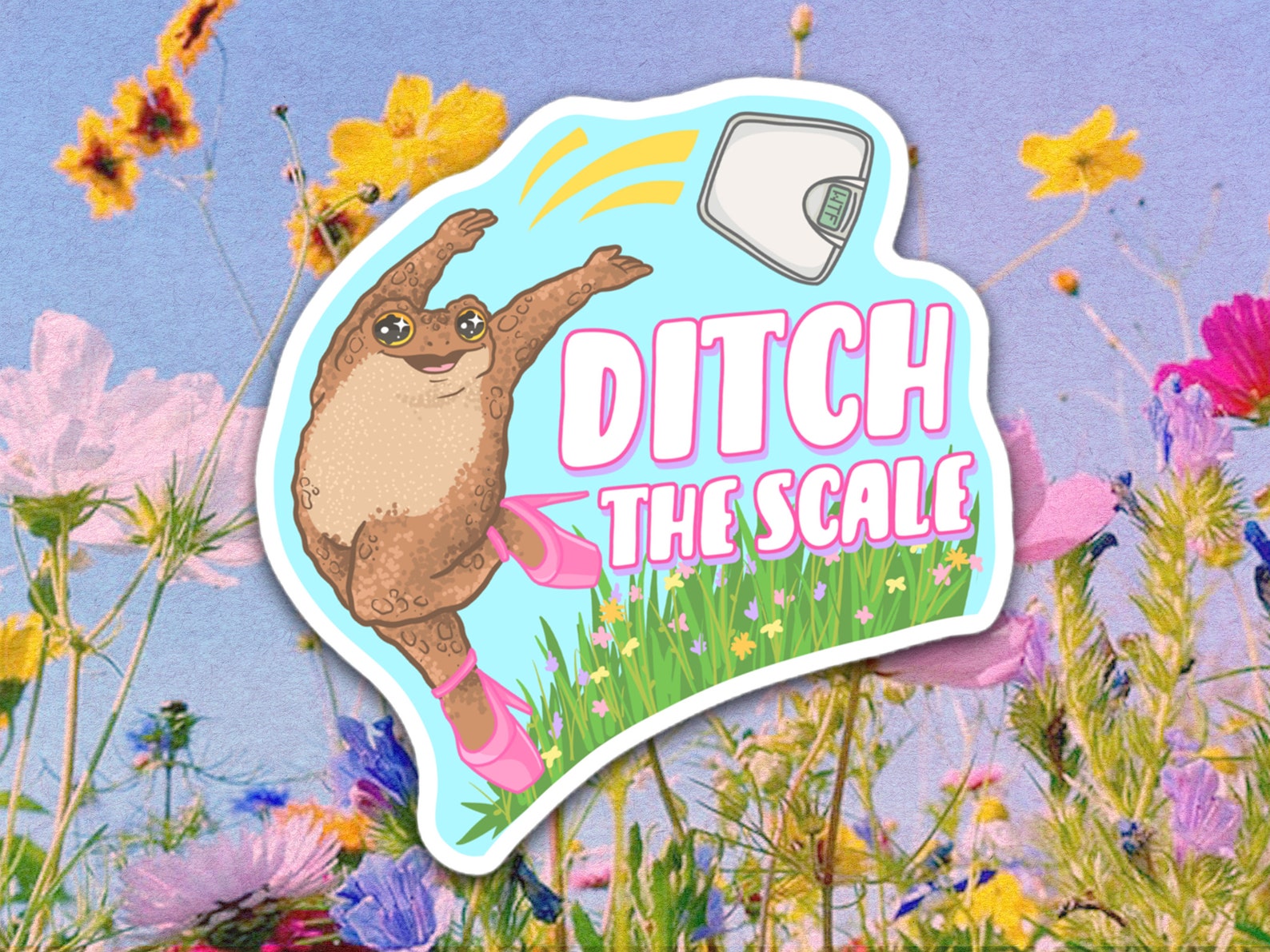 Ditch the Scale Frog Sticker Anti Diet Culture Body - Etsy