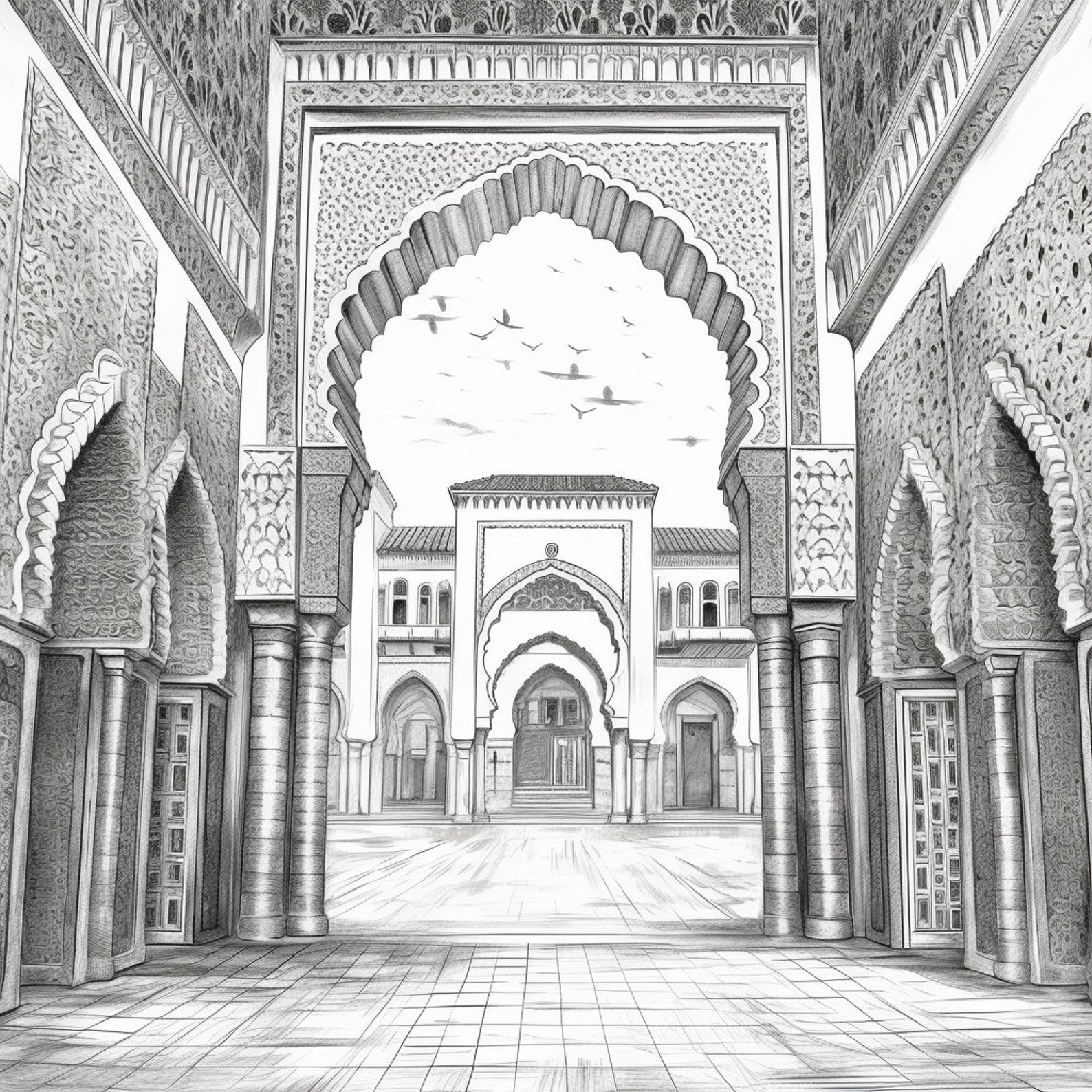 Moroccan Heritage Coloring Book Moroccan Graphics for All Ages Moroccan ...