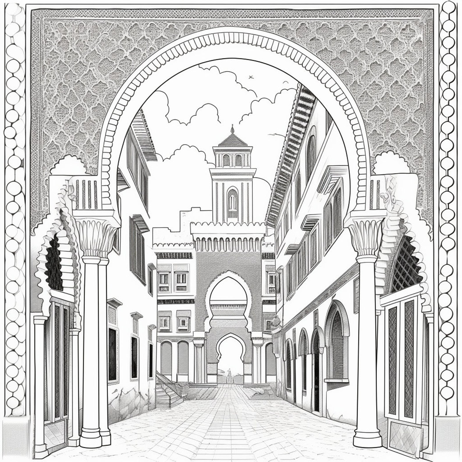 Moroccan Heritage Coloring Book Moroccan Graphics for All Ages Moroccan ...