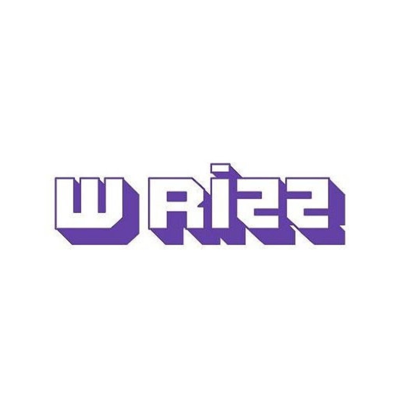 W RIZZ Sticker Decal Twitch Font - Etsy
