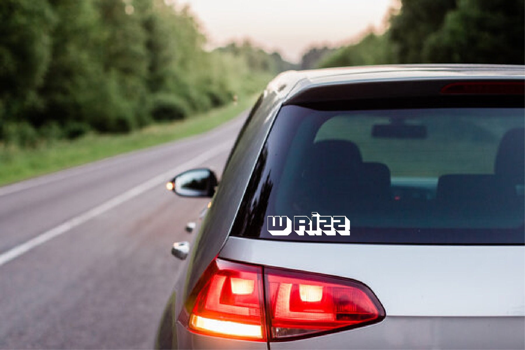 W RIZZ Sticker Decal Twitch Font - Etsy