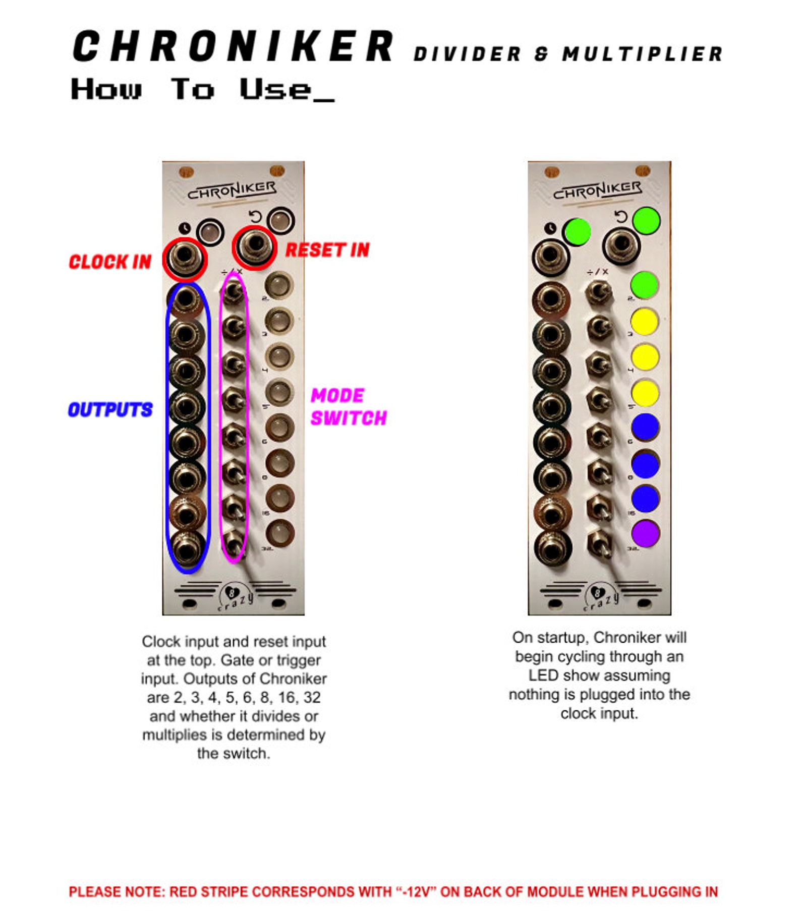 Chroniker | Clock Divider + Multiplier | Eurorack - Etsy